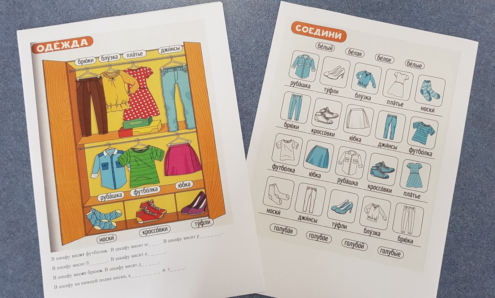Тема: ОдеждаTheme: Clothes - Russian School in Perth - Mosaica